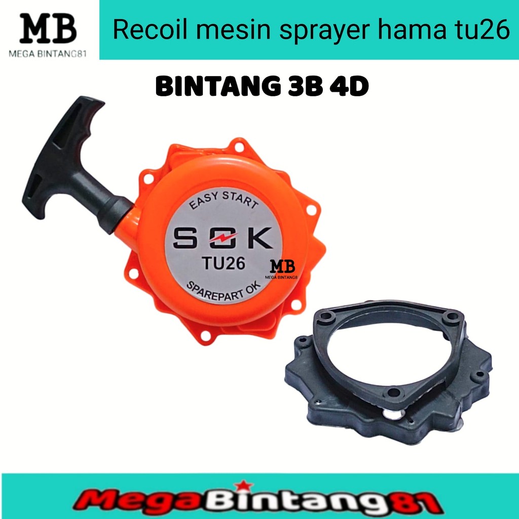 Jual recoil stater sprayer TU26 tarikan sprayer TU26 cap engkol sprayer TU26 MODEL BINTANG 3B 4D ...