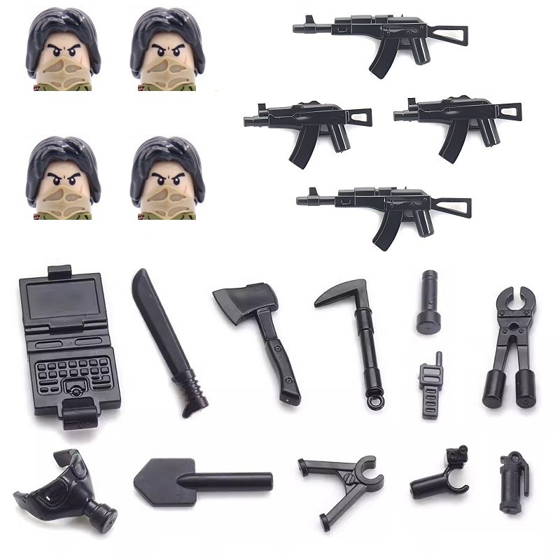 Jual Military Weapon City Set Swat Army Masked Robber Bad Guy Bandit ...
