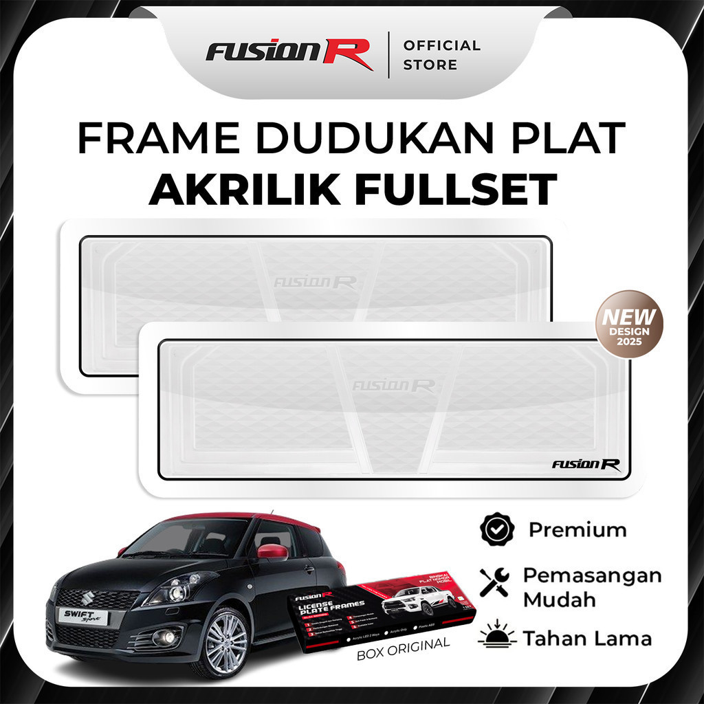 Jual FUSION R Dudukan Tatakan Plat Nomor Mobil Suzuki Swift Mika ...