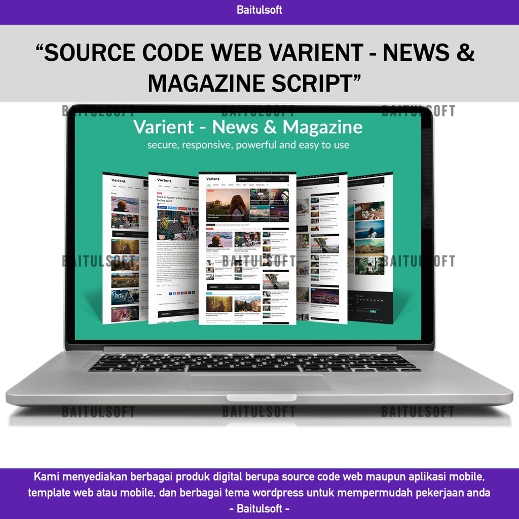Jual SOURCE CODE APLIKASI WEB VARIENT - NEWS & MAGAZINE SCRIPT D16 BAITULSOFT | Shopee Indonesia