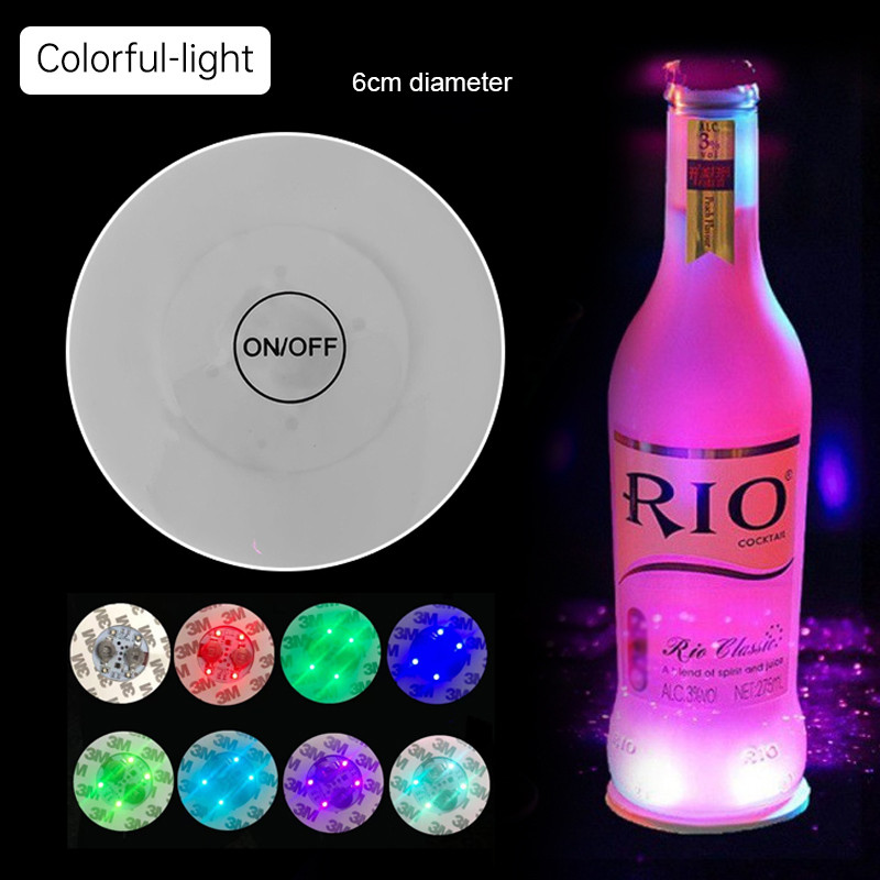 Jual Lampu Duduk Botol Anggur Bar KTV LED Coaster Bercahaya Stiker ...