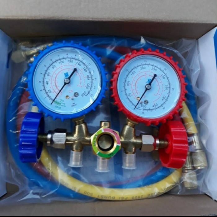 Jual Manifold AC/Alat Isi Freon Merk HanDen R22/R134 | Shopee Indonesia
