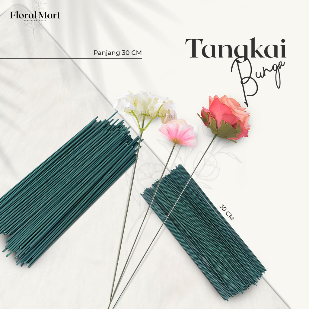 Jual Kawat Tangkai Bunga Panjang 30 CM Import Bahan Premium Flomart ...