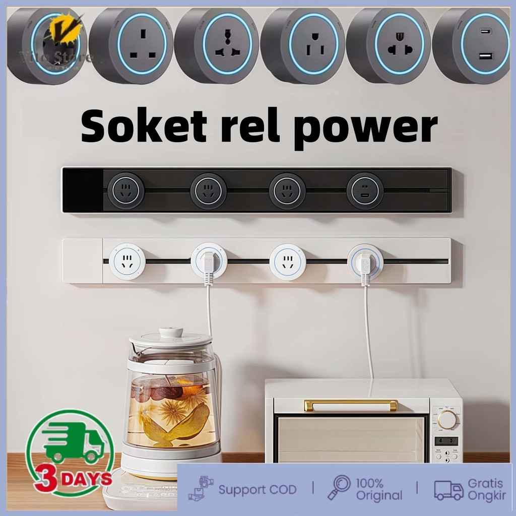 Jual Track Socket Listrik Elektrik Board 40cm Adjustable Putar Colokan ...