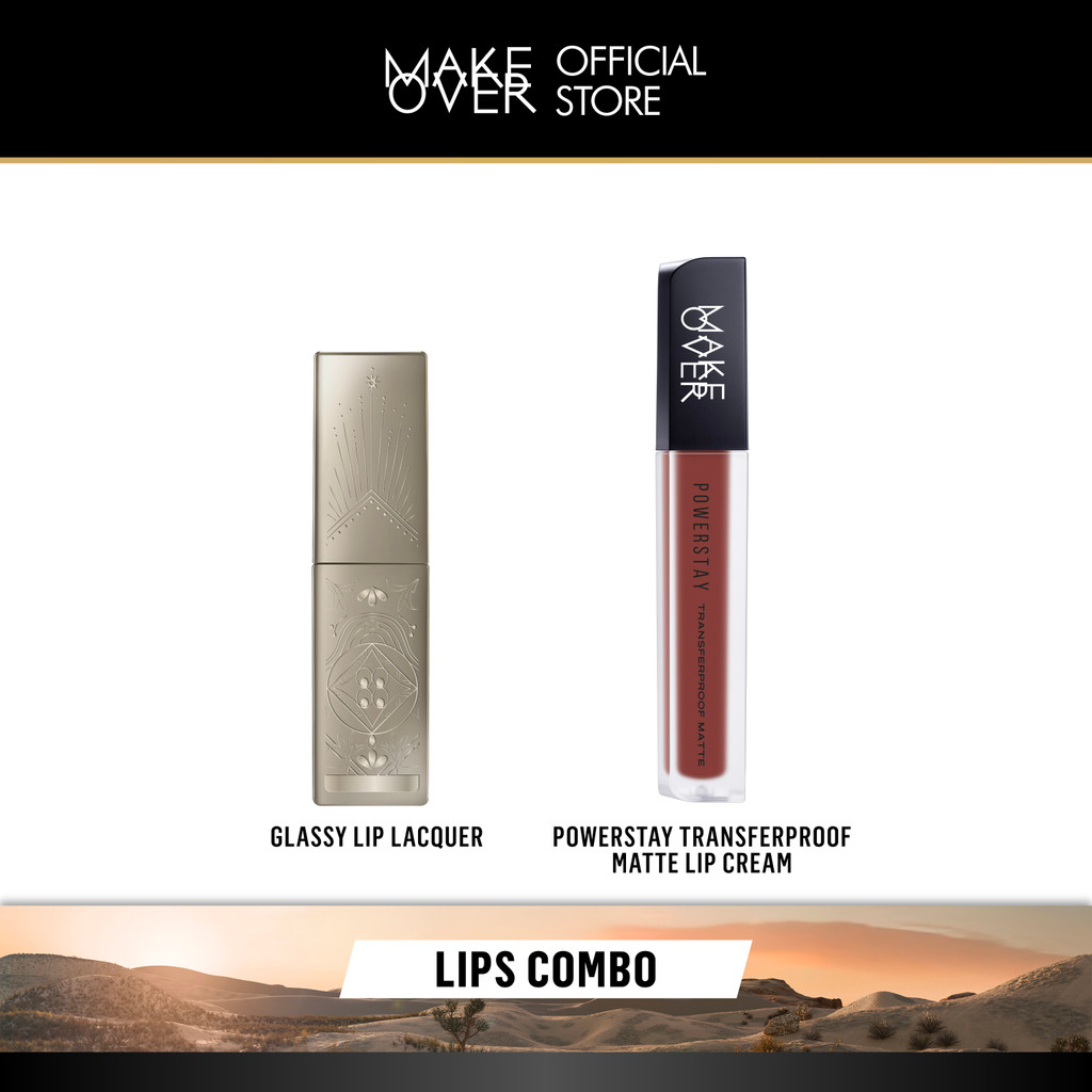 Jual [LIPS COMBO] NEW SHADES MAKE OVER Glassy Lip Lacquer ...