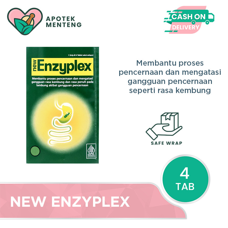Jual New Enzyplex 4 Tablet - Tablet Pereda Kembung, Sebah, dan Begah ...