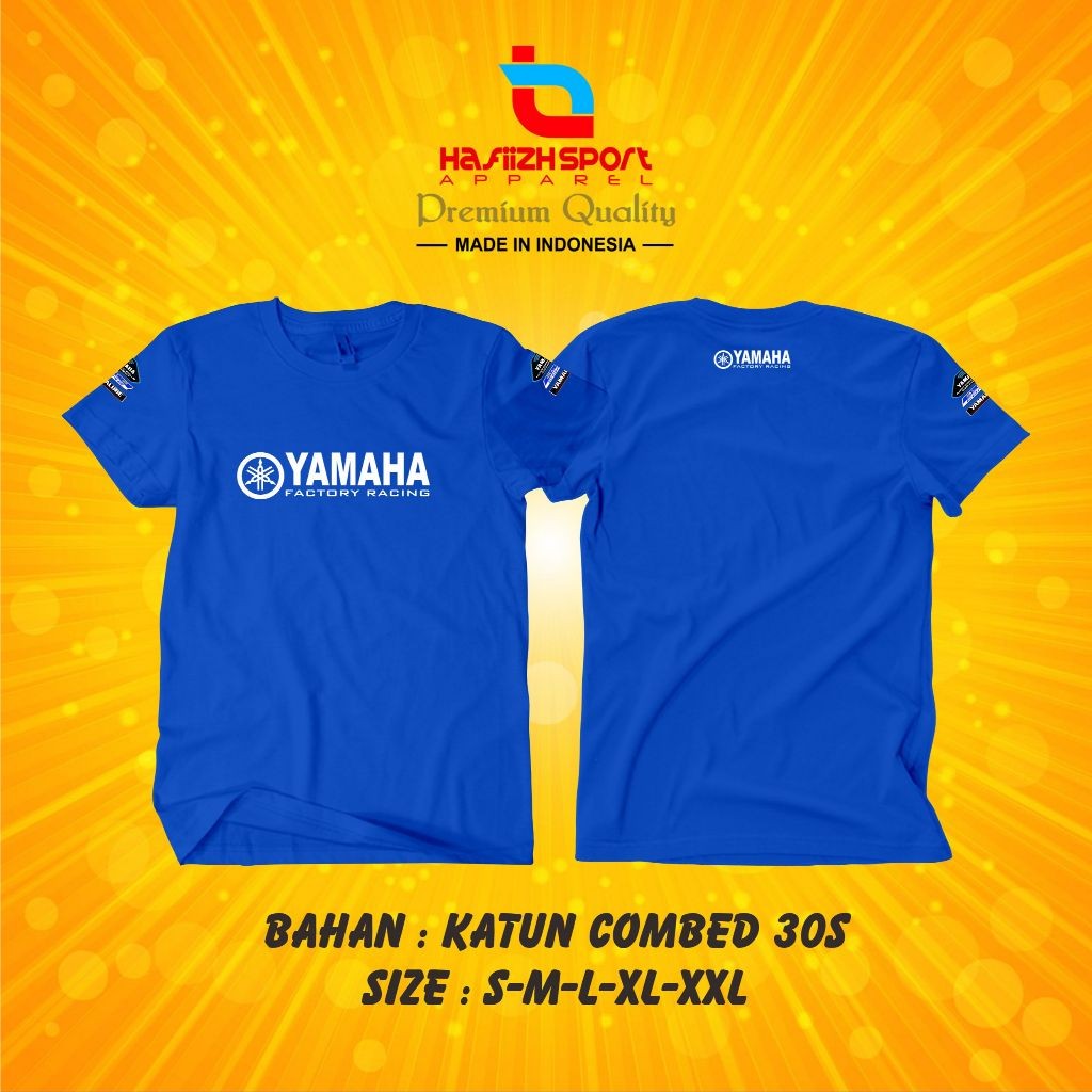 Jual KAOS BAJU LOGO YAMAHA FACTORY RACING LOGO LENGAN BAHAN PREMIUM ...