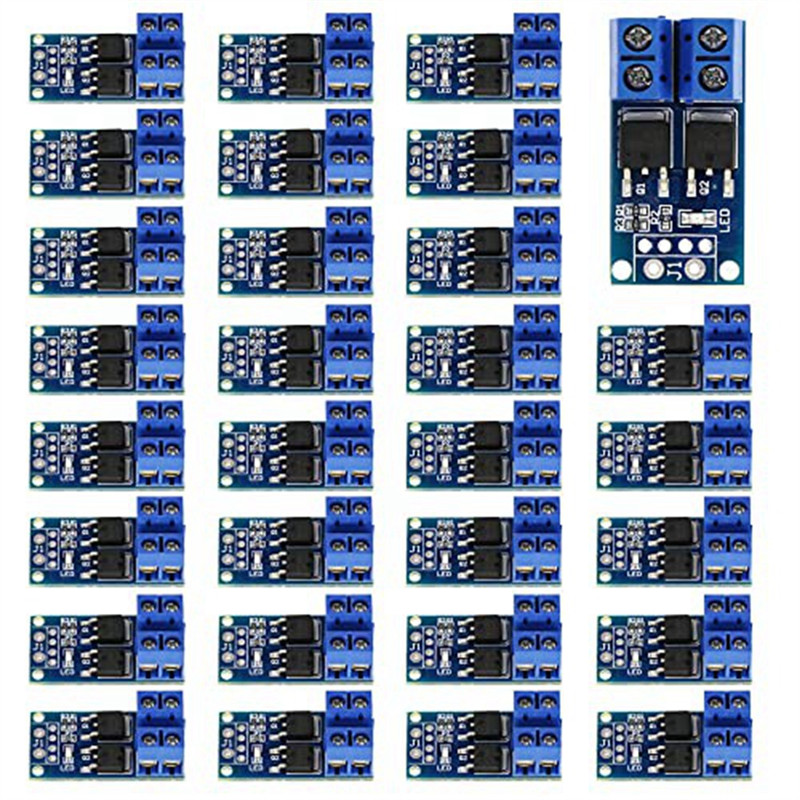 Jual 30PCS MOSFET Switch Drive Module DC 5V-36V 15A(Max 30A) 400W Dual ...