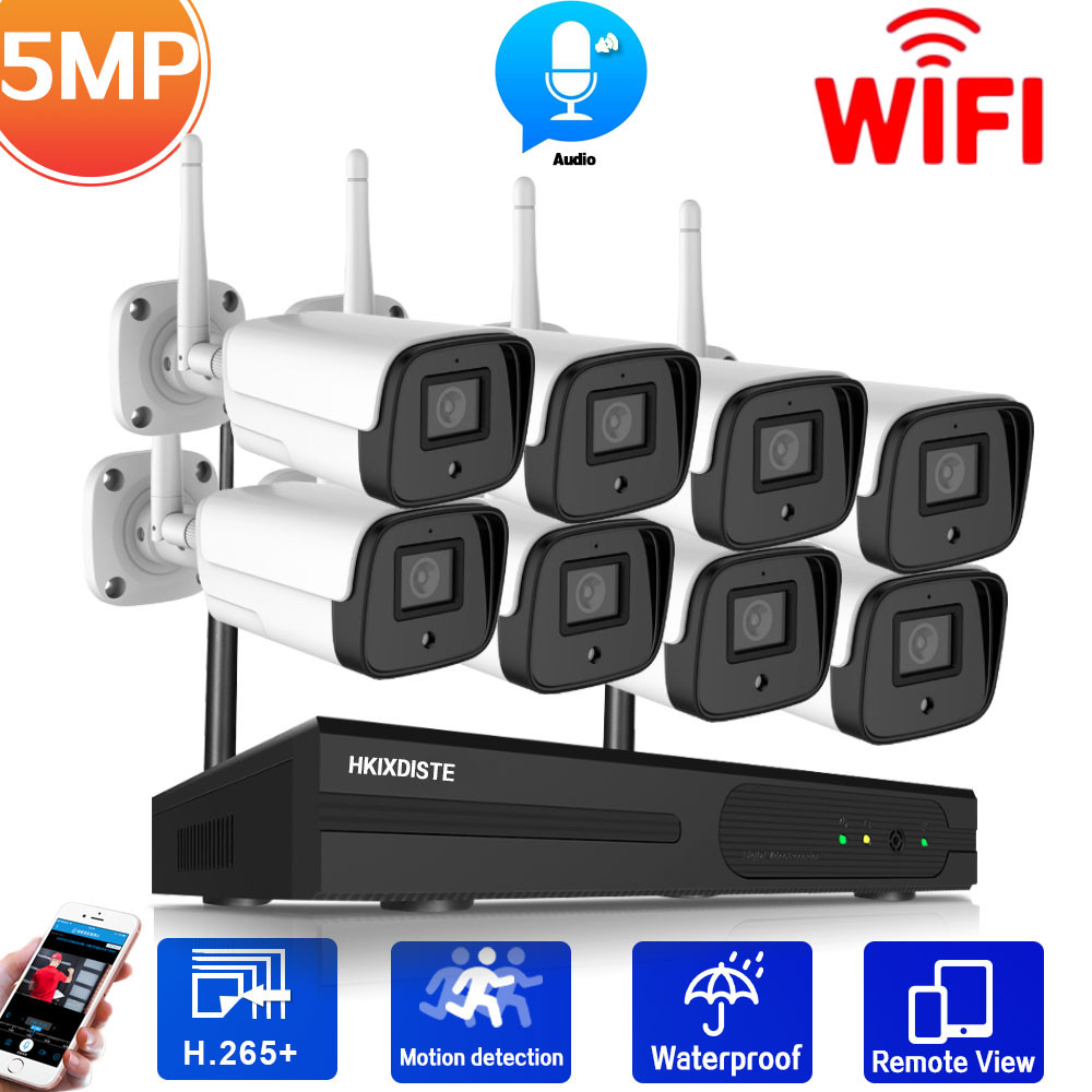 Jual 5MP Wifi CCTV Camera Video Surveillance Kit 4CH Outdoor Waterproof ...