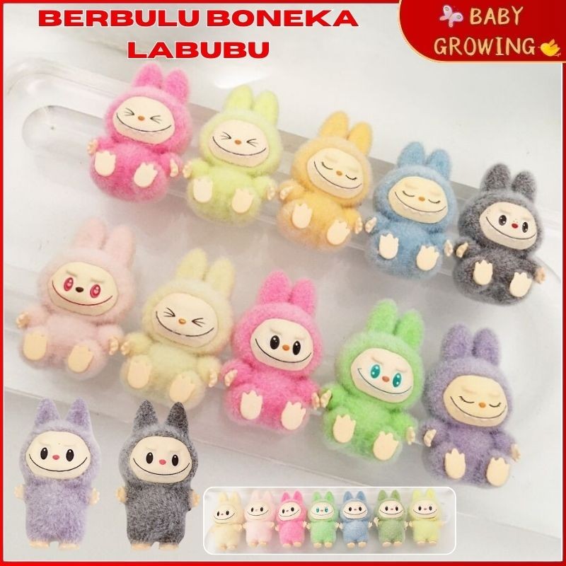 Jual Labubu Mini Doll Berbulu Berdiri Posisi duduk Lucu Boneka kotak ...