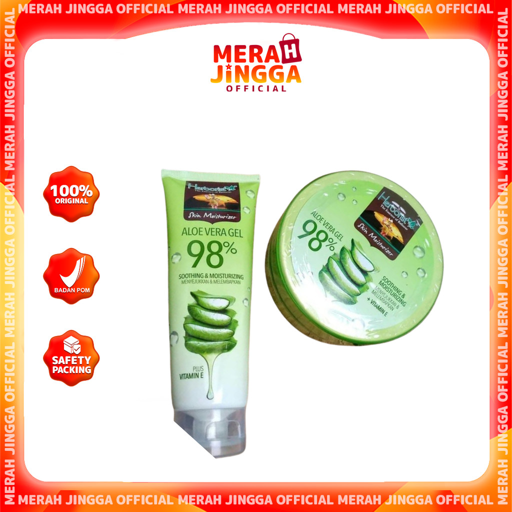 Jual Herborist Aloe Vera Gel TUBE 100gr | JAR 250gr | Merah Jingga ...