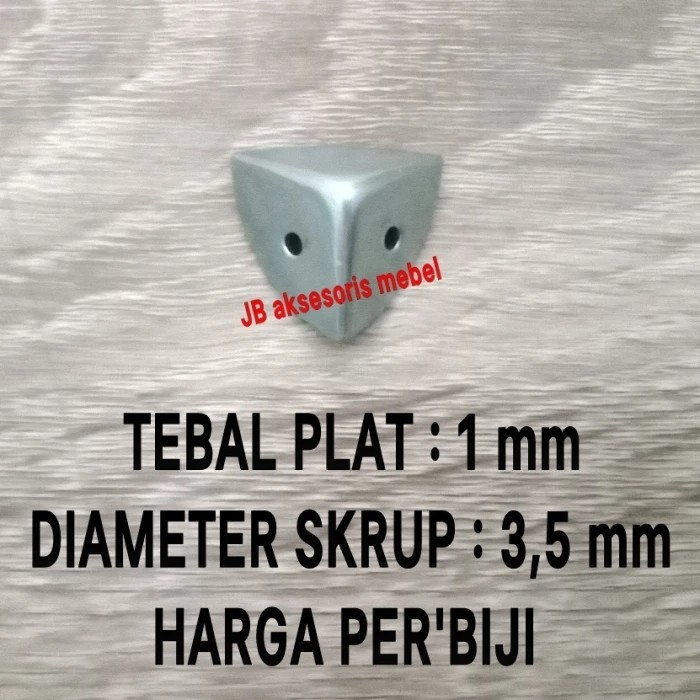 Jual KLEM BESI SIKU POJOK MEJA 25x25 mm / PLAT CLEM BESI UNTUK PENAHAN ...