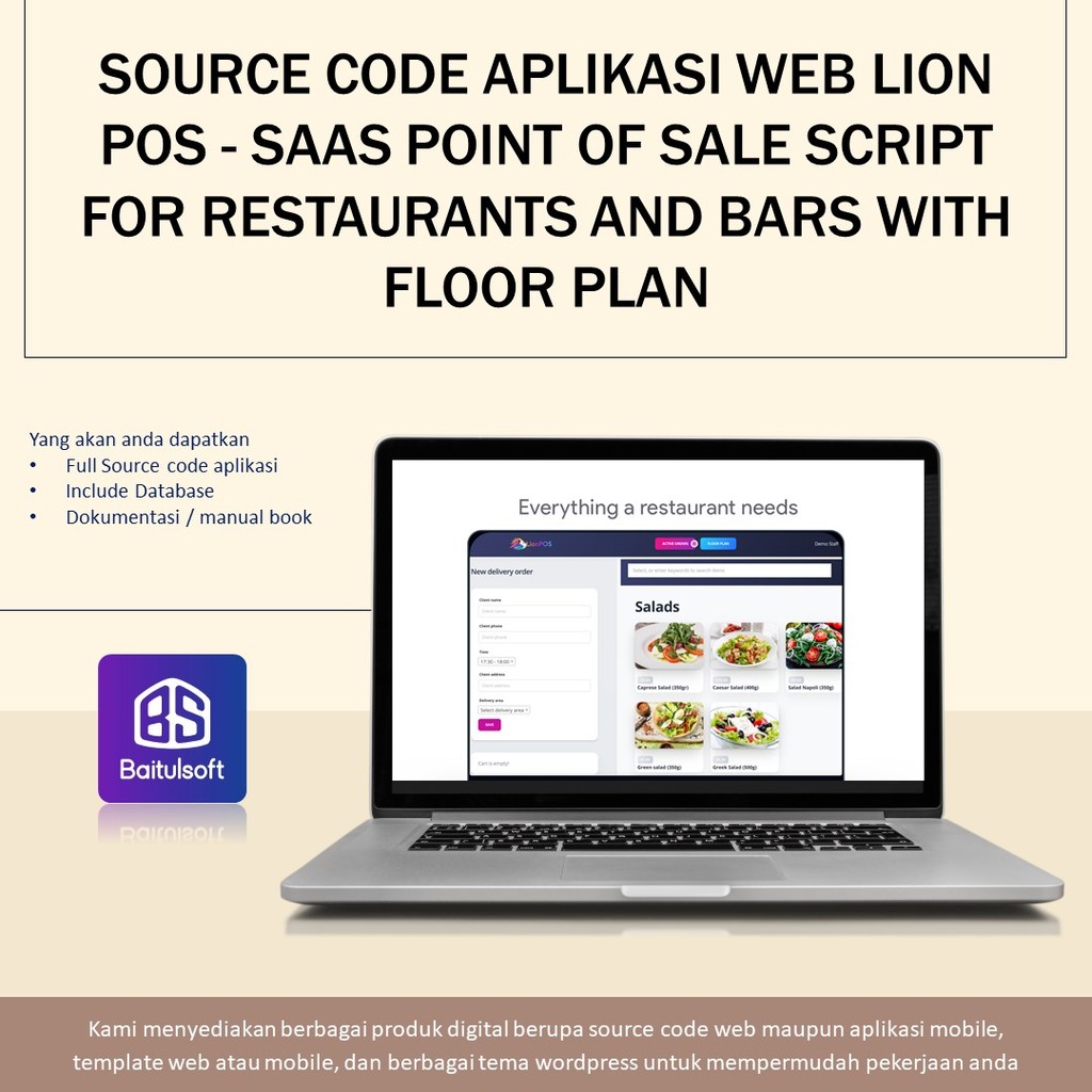 Jual SOURCE CODE APLIKASI WEB LION POS - SAAS POINT OF SALE SCRIPT FOR RESTAURANTS AND BARS WITH ...