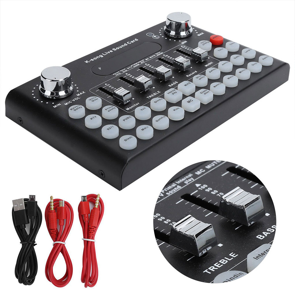 Jual F007 Sound Card Recording External Digital Noise Reduction Voice ...