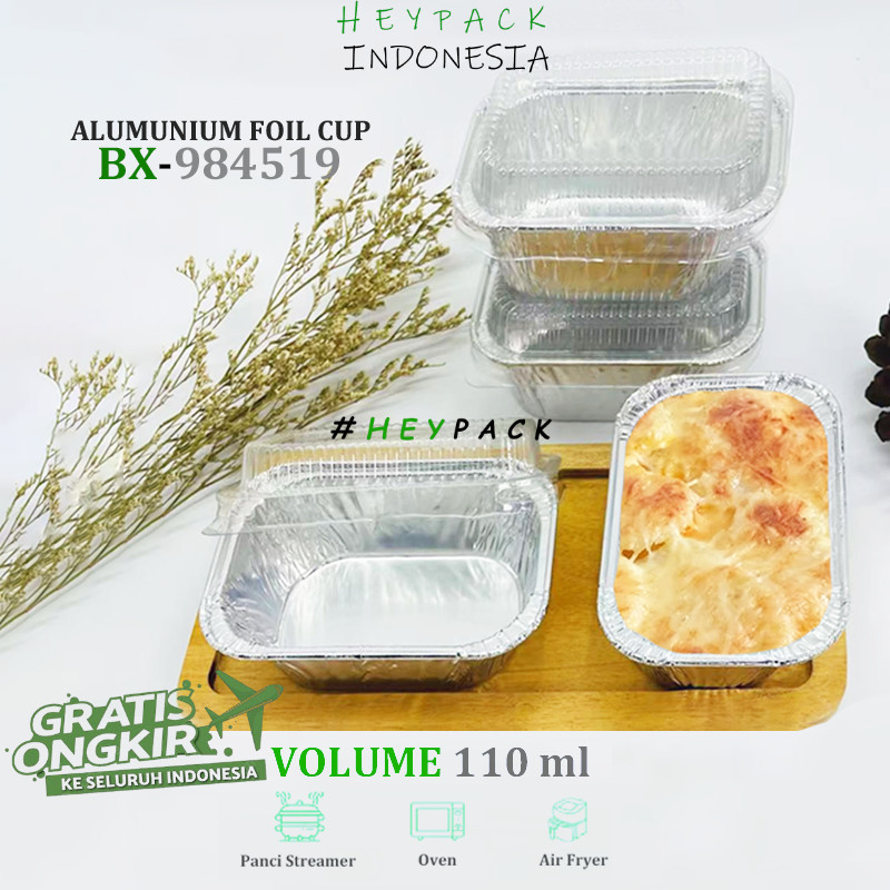Jual Alumunium Foil Tray Cup BX984519 Bolu Mini Macaroni Schotel Klapertart Brownies Spaghetti ...
