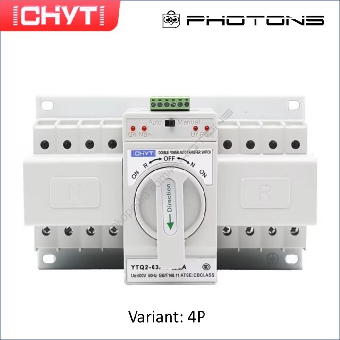 Jual JS88 ATS Automatic Transfer Switch CB Class 2P 3P 4P 220VAC 400VAC 63A - 4P | Shopee Indonesia