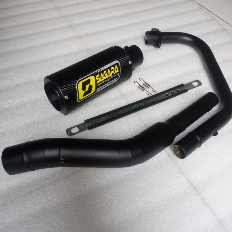 Jual KNALPOT RACING SAGARA TYPE S FULL BLACK FOR CB150 CBR VIXION ...