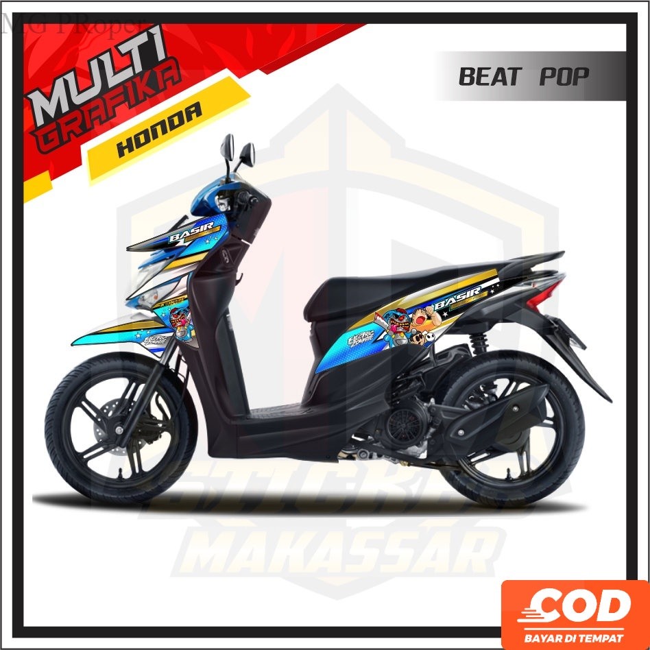 Jual Stiker Striping Decal beat pop Honda Stripping ESP 2012 2013 2014 ...
