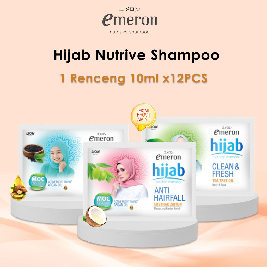 Jual Emeron Shampoo Hijab 1 Renceng 12pcs x10ml Sampo Anti Rambut ...