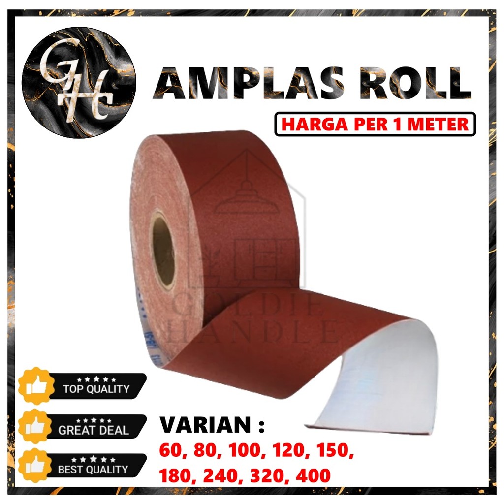 Jual Amplas Besi 1 Meter Amplas Roll Meteran Grit 60 80 100 150 180 240 ...