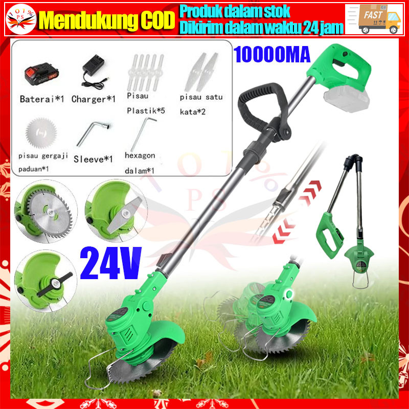 Jual Mesin Potong Rumput Baterai Mesin Pemotong Rumput Cordless Lawn ...