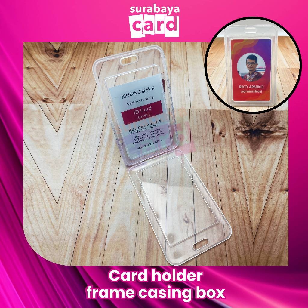Jual Card holder frame casing box tempat ID card flashdisk holder ...