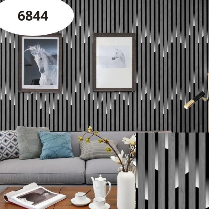 Jual Wallpaper Dinding Panel Lighting 7m x 45cm - PANEL ABU NEW ...