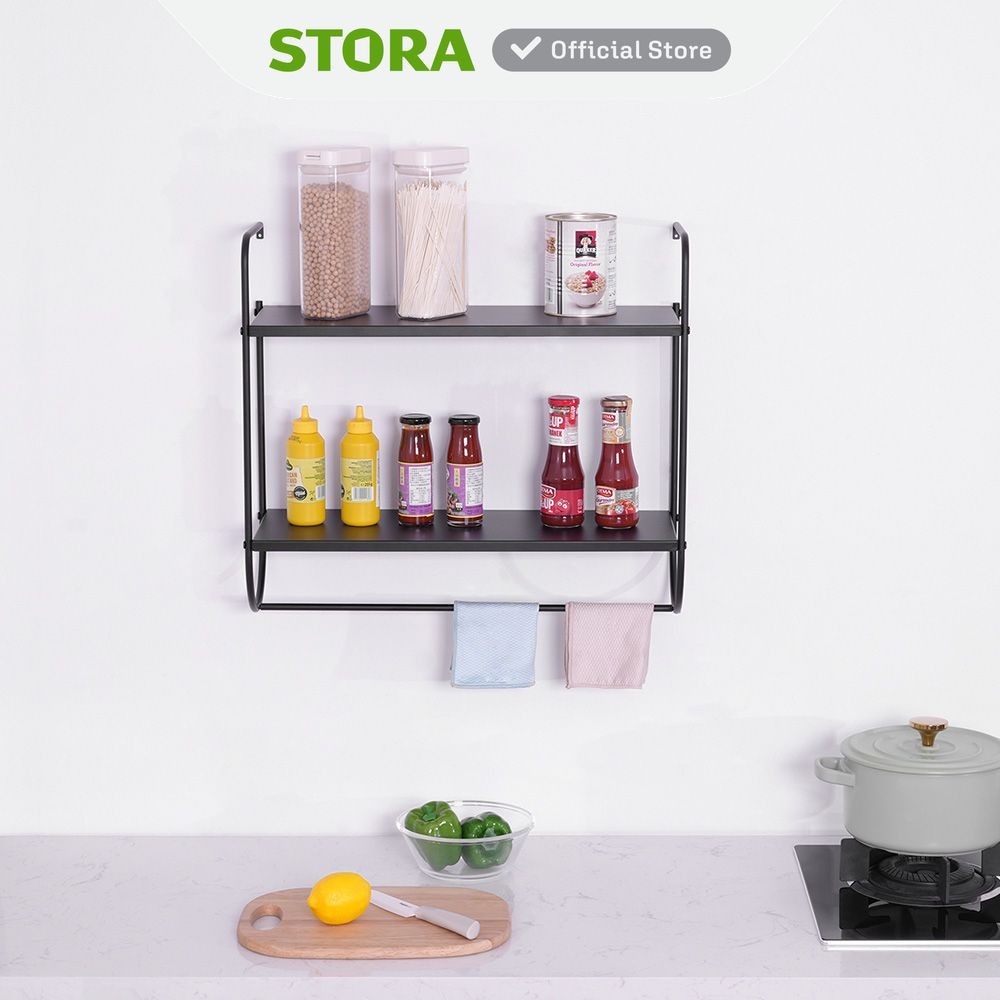 Jual Stora 60 cm Rak Dinding Dekorasi Baja - Hitam Decorative Wall ...