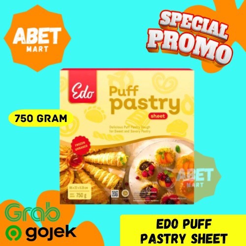 Jual Edo PUFF PASTRY Sheet 750gr - 750 gram Lembaran Adonan Pastri Pak ...