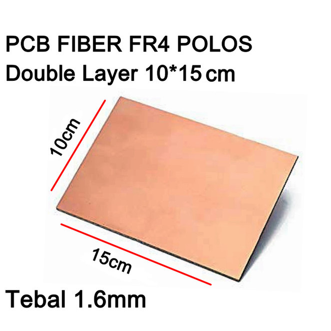 Jual PCB FIBER FR4 10x15cm Double Layer FR 4 Tebal 1.6mm Double Side ...