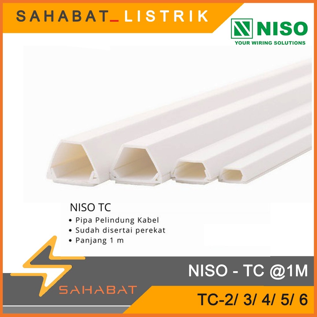 Jual Kabel Duct Pelindung Kabel NISO TC1 TC2 TC3 TC4 TC5 TC6 1Meter Per ...