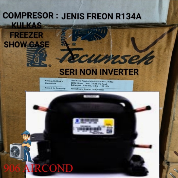 Jual SPAREPART TECUMSEH COMPRESOR 1/6PK KULKAS FREEZER SHOW CASE SERI ...