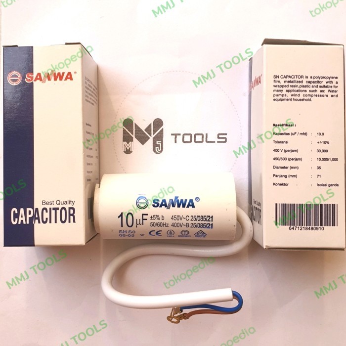 Jual Capasitor bulat SANWA 10uf - Kapasitor kabel SANWA 10uf | Shopee Indonesia