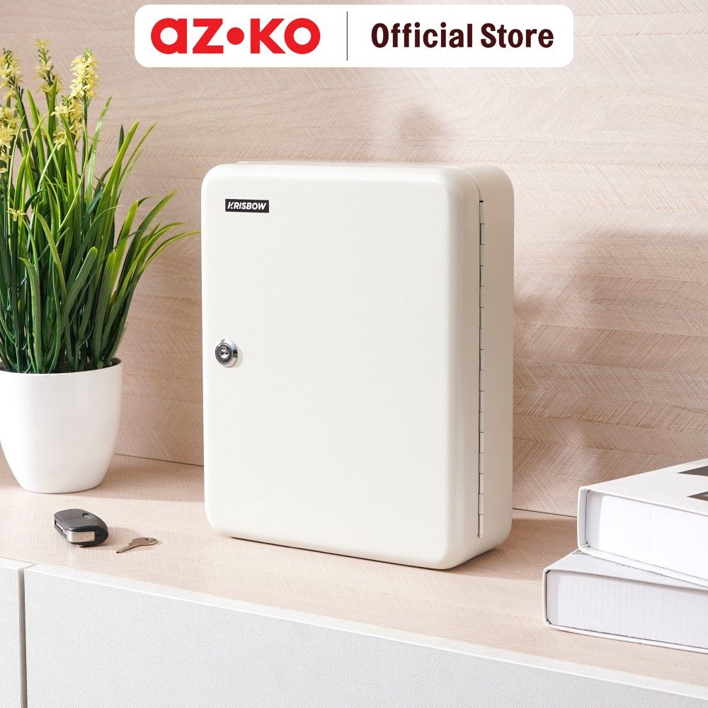 Jual AZKO Krisbow Brankas Kunci 150 Keys - Putih Book Safe Key Safety ...