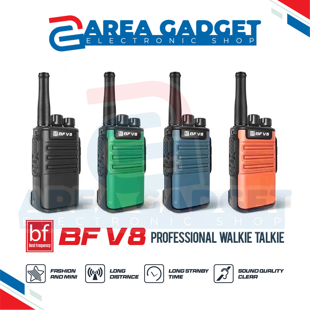 Jual Walkie Talkie V8 Handy Talky Jarak Jauh Two Way Radio Handheld ...