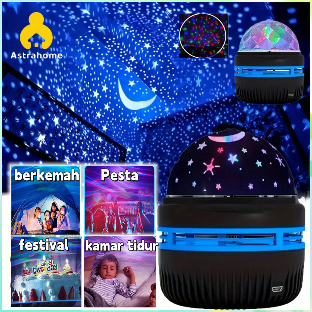 Jual Lampu Proyeksi Aurora - LED USB, Efek Air & Bintang, Hadiah ...