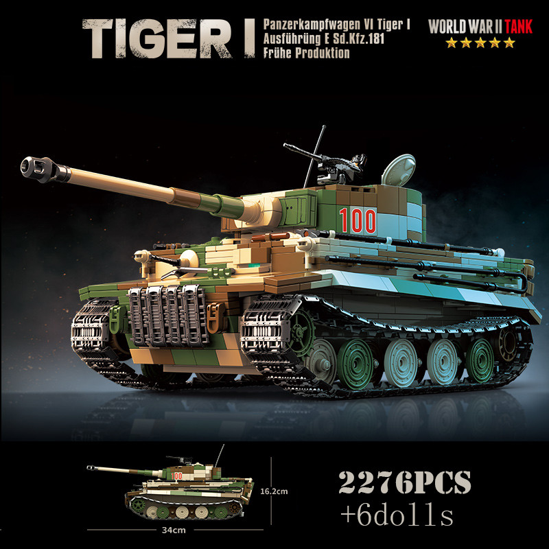 Jual Military World War German Tiger I Heavy Tank Building Blocks WW2 ...
