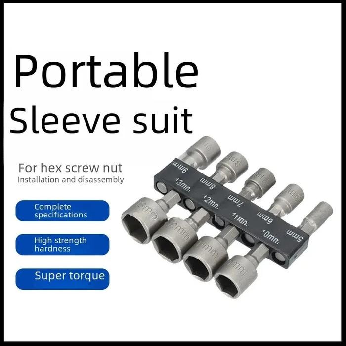 Jual Mata Sok Roofing Set 5-13mm Set 9pcs Bor Hex Nut Socket Ruping ...