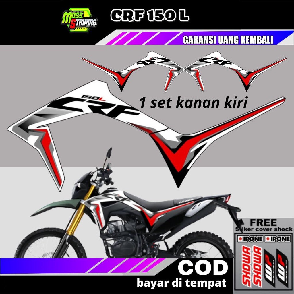 Jual Striping Stiker lis decal Honda CRF 150 L Semi FullBody Satu Set Kanan kiri BY SEMPRONG ...