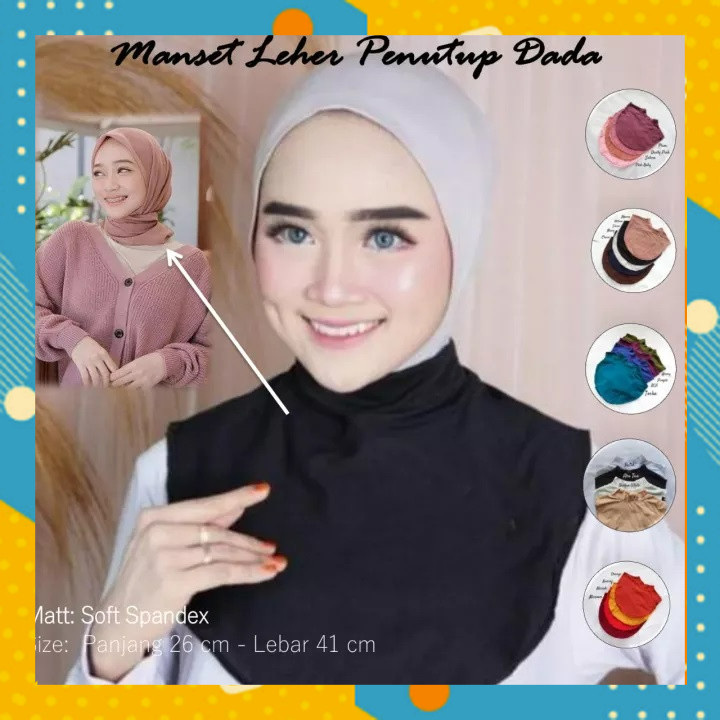 Jual Manset Leher Dalaman Hijab Inner Jilbab Manset Polos JA1002A2 ...