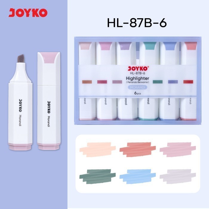 Jual JOYKO Highlighter HL-87A-6 / HL-87B-6 Stabilo Penanda Berwarna ...