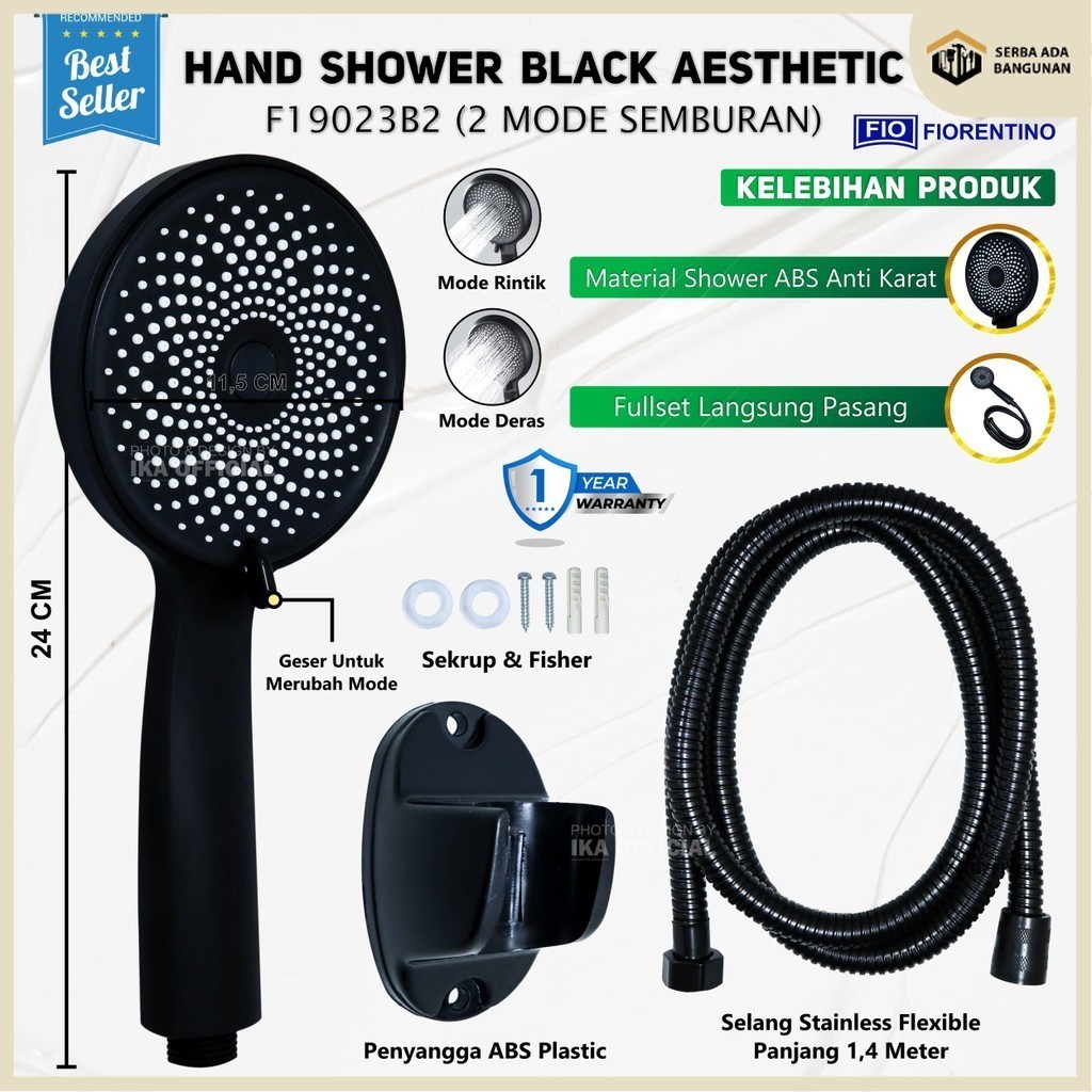Jual Shower Mandi Simple Set 3 Pcs -Shower Head Set Kepala Toilet ...