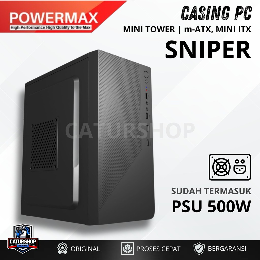 Jual Powermax Casing Komputer Standar Office Include PSU 500W Case PC ...