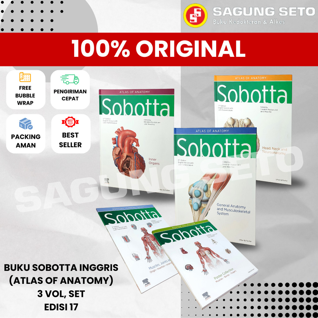 Jual SOBOTTA ENGLISH VERSION ATLAS OF ANATOMY 17ED (NEW EDITION) 2023 ...