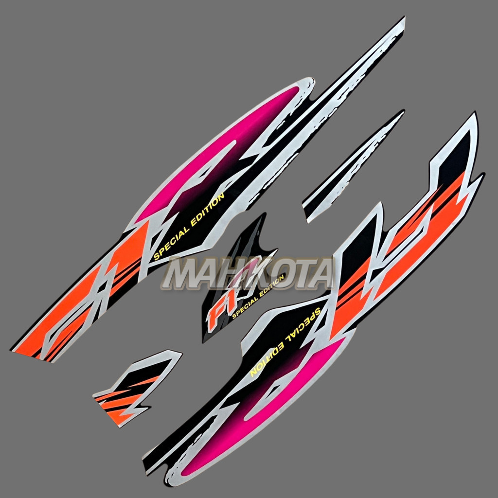 Jual Striping Stiker yamaha f1zr fiz r f1 zr 1996 hitam pink oren ...
