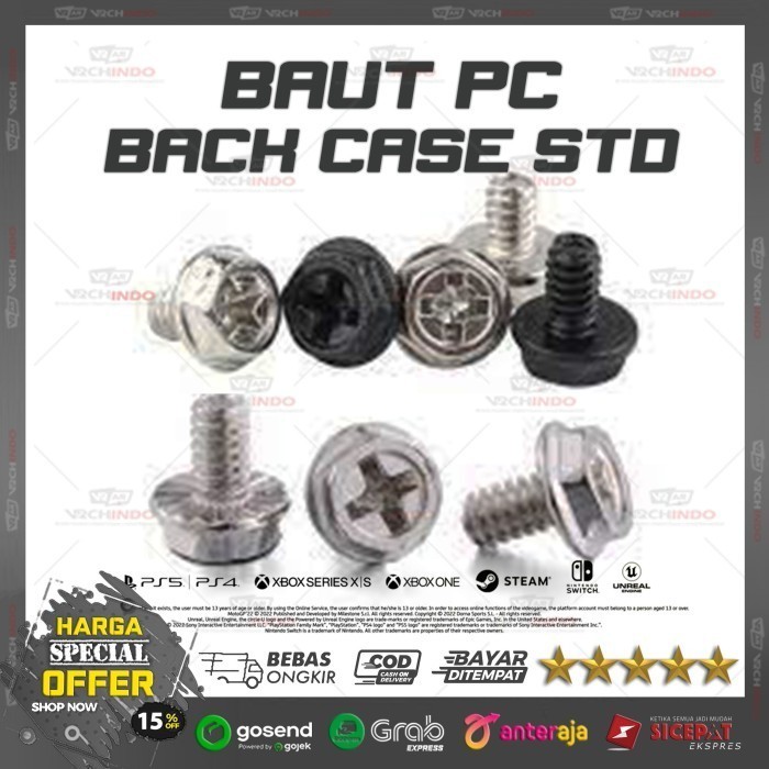 Jual Baut Sekrup Screw Standar Casing Belakang PC Komputer Desktop ...