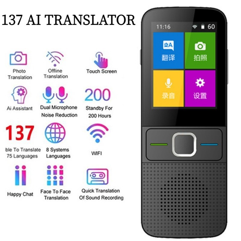 Jual 2023 Smart Voice Translator 137 Multi Languages In Real Time Online tant Off Line ...