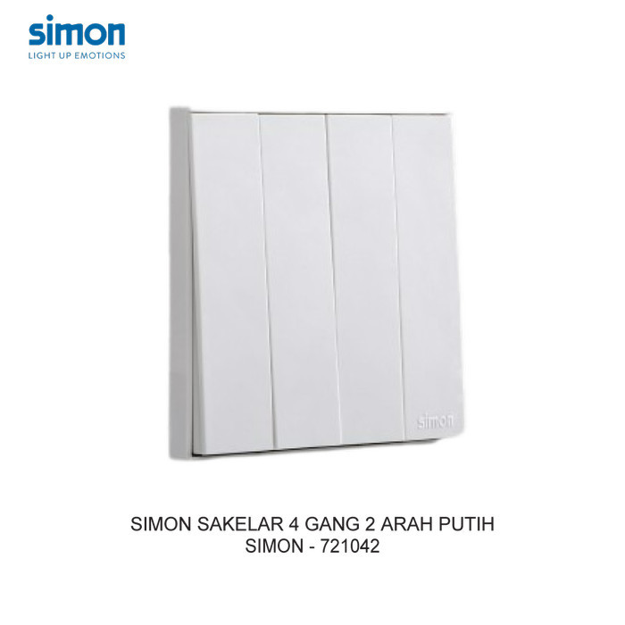 Jual SIMON SAKELAR 4 GANG 2 ARAH PUTIH | Shopee Indonesia
