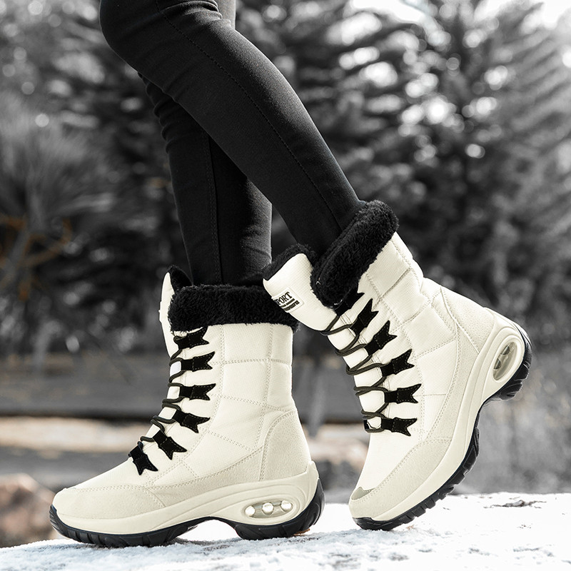 Jual Women's Boots Winter High Quality Keep Warm MidCalf Waterproof ...