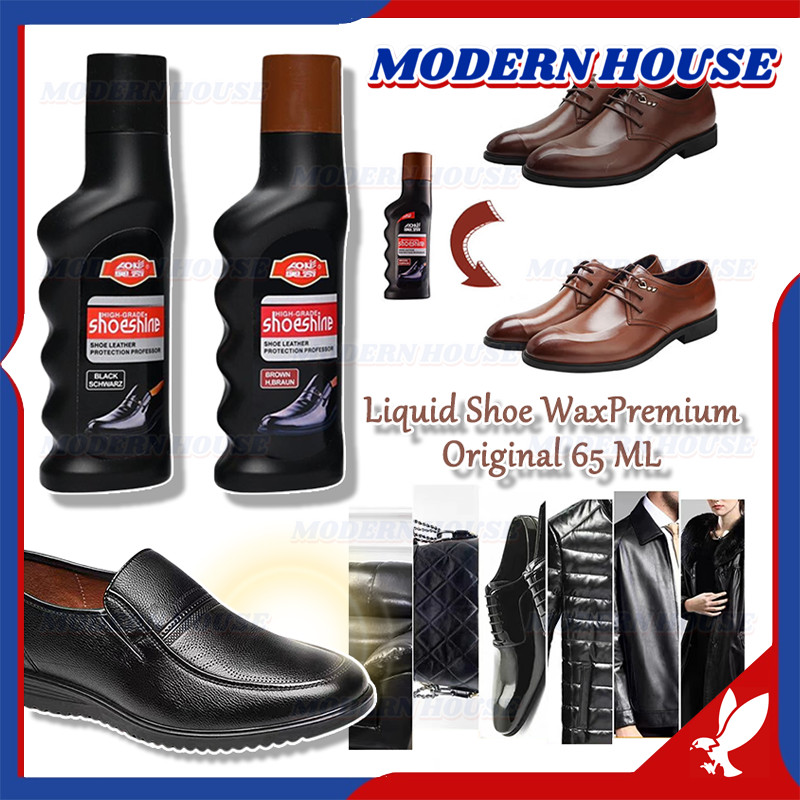 Jual Hitam /Cokelat Warna Shoe Polish Wax 65ml / Premium Liquid Shoe ...